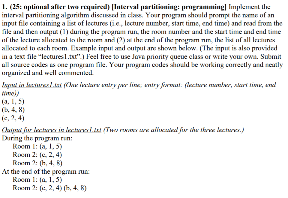 Solved 1. (25: optional after two required) [Interval | Chegg.com