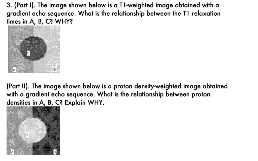 Solved 3. (Part I). The image shown below is a T1-weighted | Chegg.com