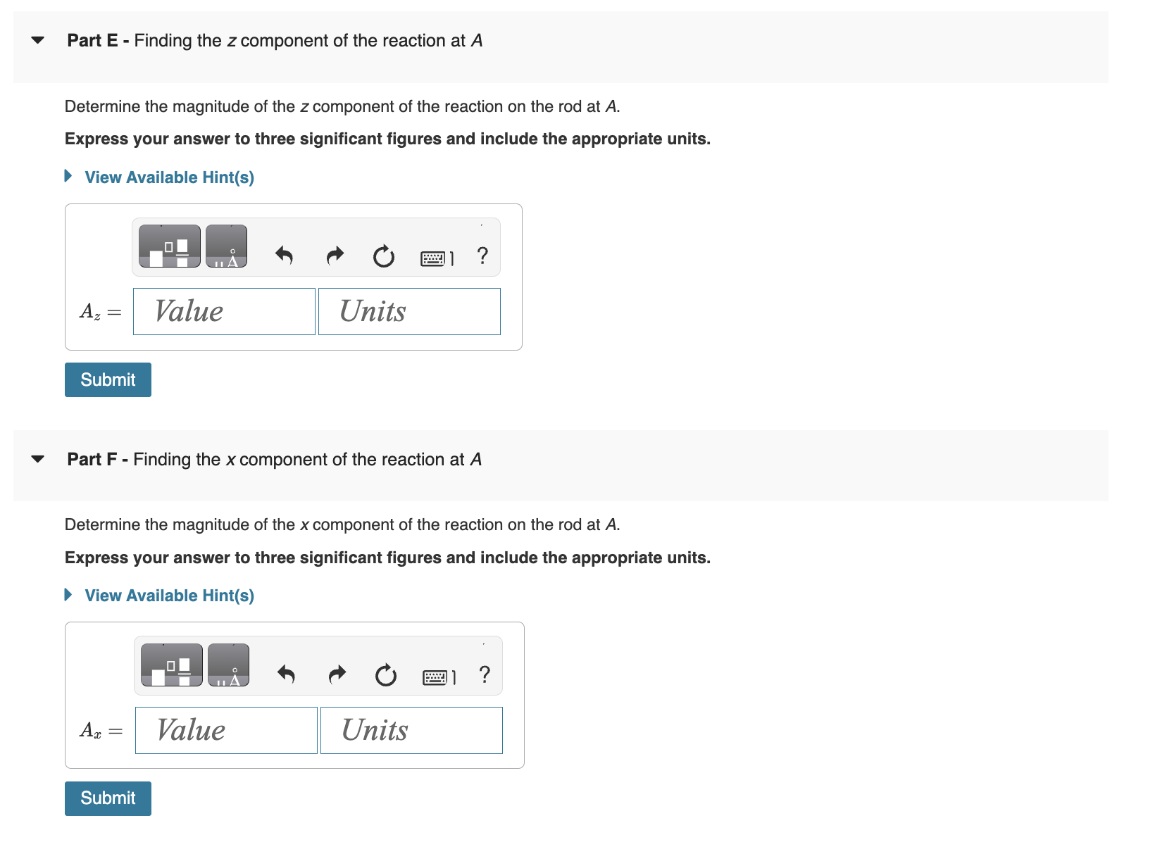 Solved Learning Goal: To analyze a rod assembly in | Chegg.com