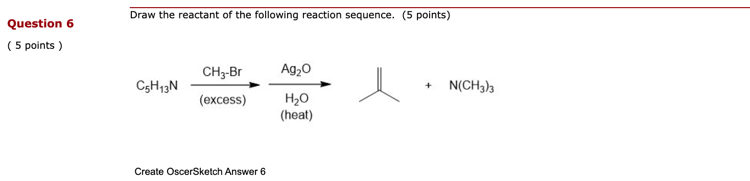 Solved Draw the reactant of the following reaction sequence. | Chegg.com