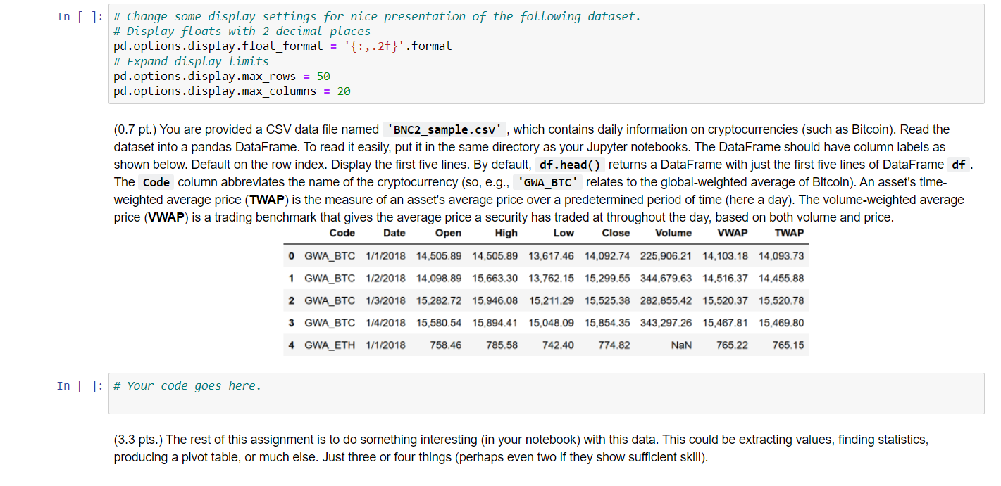 In [ ]: # Your code goes here. (0.7 pt.) Produce from | Chegg.com