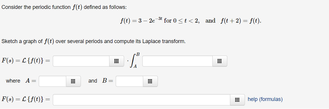 Solved Consider the periodic function f(t) defined as | Chegg.com