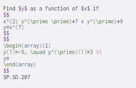 Solved Find $y$ as a function of $x$ if $$ x^{2} y^{\prime | Chegg.com