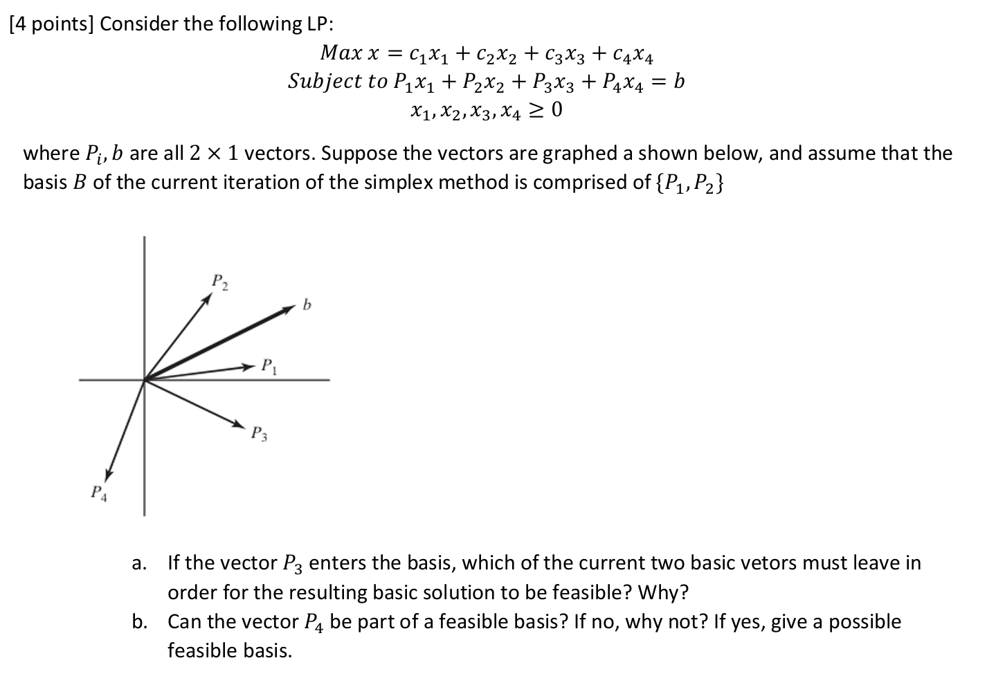 Solved [4 ﻿points] ﻿Consider the following | Chegg.com