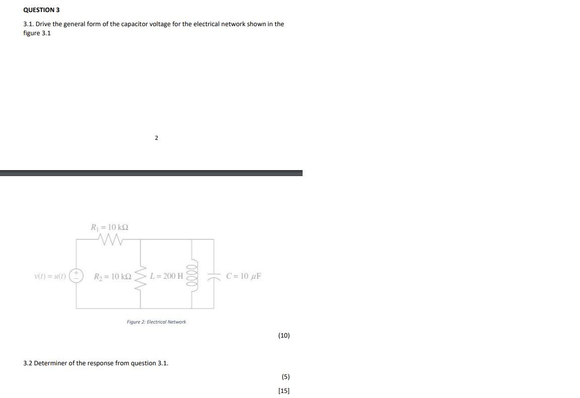 Solved QUESTION 3 3.1. Drive the general form of the | Chegg.com