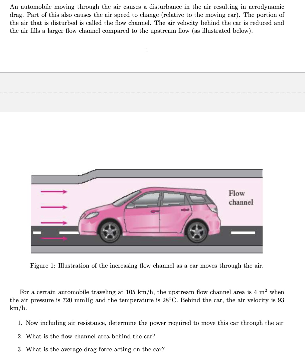 Solved An automobile moving through the air causes a | Chegg.com