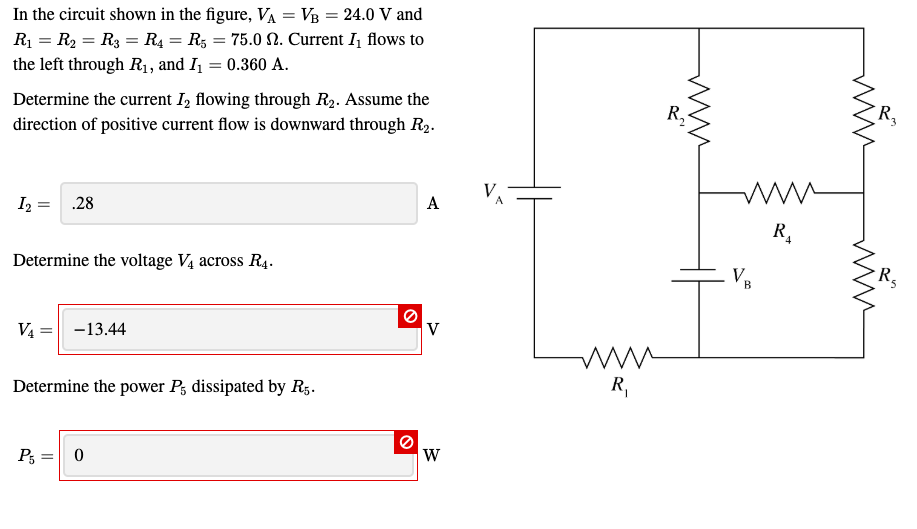 Solved In the circuit shown in the figure, VA = VB = 24.0 V | Chegg.com