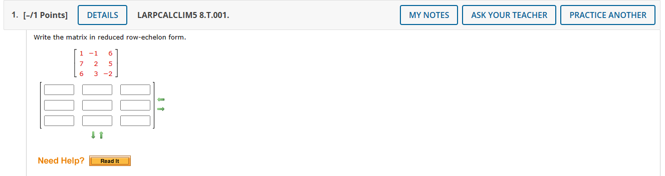 Solved Write the matrix in reduced row-echelon form. | Chegg.com