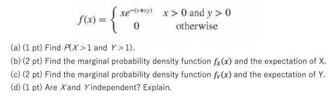 Solved For continuous random variables X and Y with joint | Chegg.com