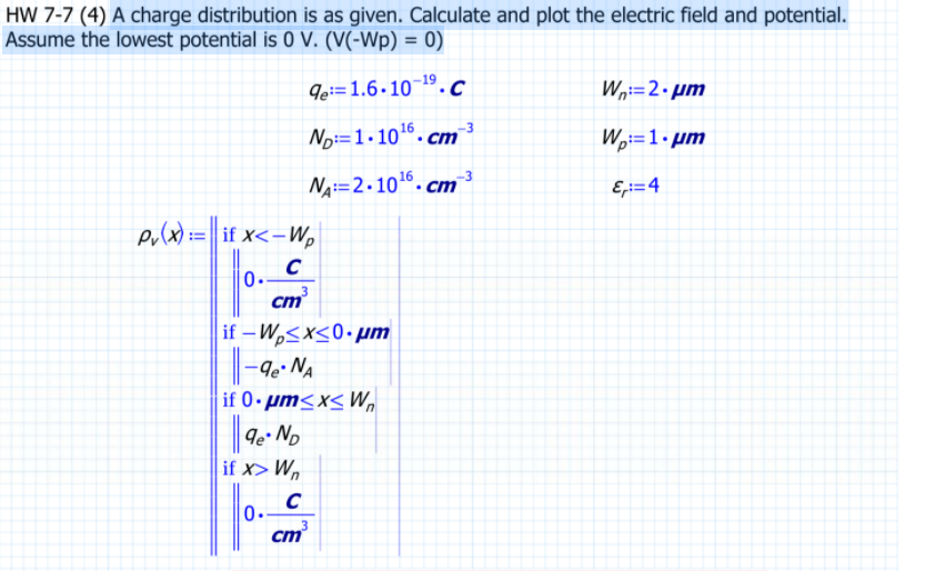 Solved HW 7-7 (4) A charge distribution is as given. | Chegg.com