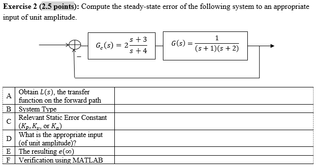 Solved Exercise 2 ( 2.5 points): Compute the steady-state | Chegg.com