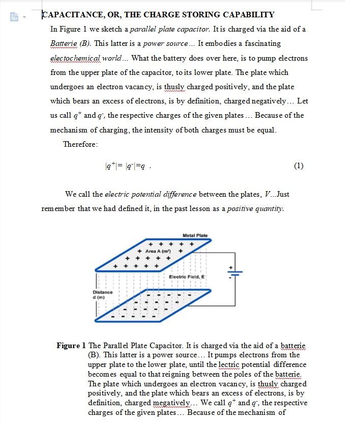 Solved |CAPACITANCE, OR, THE CHARGE STORING CAPABILITY In | Chegg.com