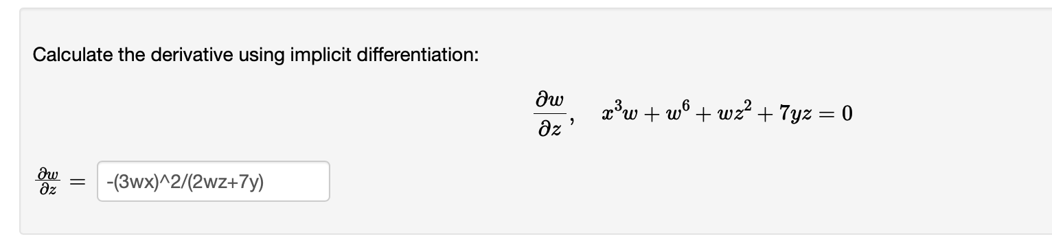 Solved Calculate the derivative using implicit | Chegg.com