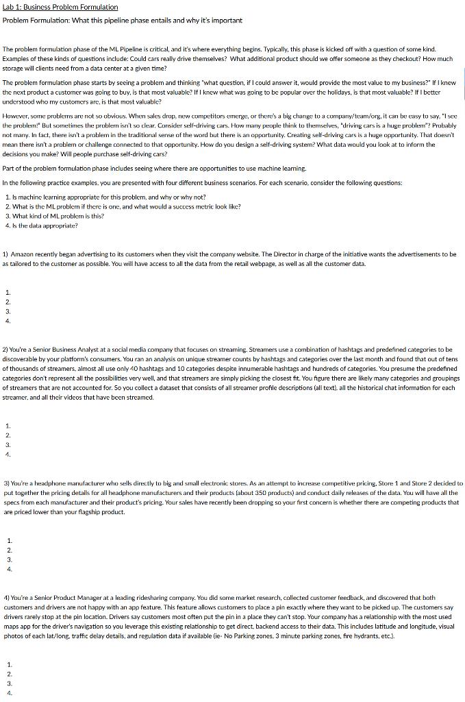 Solved Problem Formulation: What this pipeline phase entails | Chegg.com
