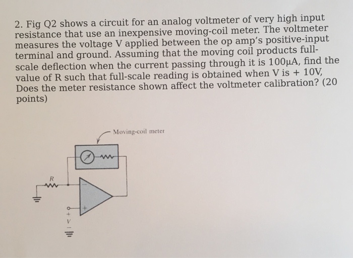 Solved Fig shows a circuit for an analog voltmeter of very | Chegg.com