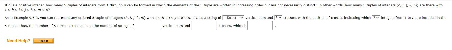 Solved 1≤h≤i≤j≤k≤m≤n? 5-tuple. Thus, the number of 5-tuples | Chegg.com