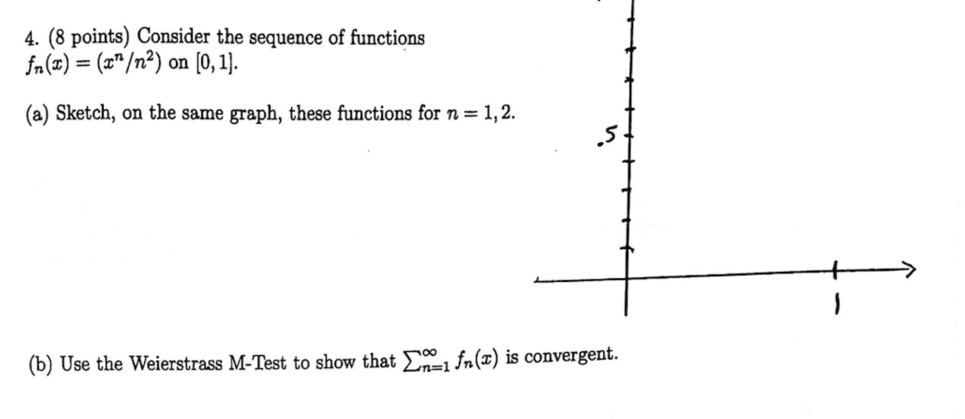 Solved 4. (8 points) Consider the sequence of functions | Chegg.com