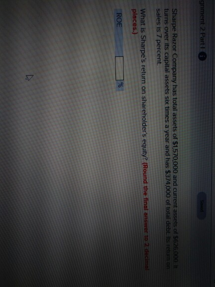 Solved Sharpe Razor Company has total assets of $1,570,000 | Chegg.com