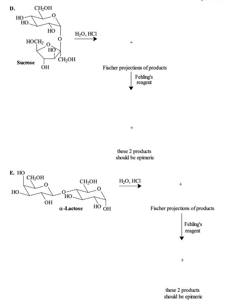 EXPERIMENTAL Part B : Fehling's Tests (work in pairs | Chegg.com