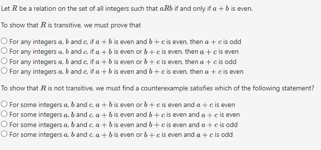 Solved Let R be a relation on the set of all integers such | Chegg.com