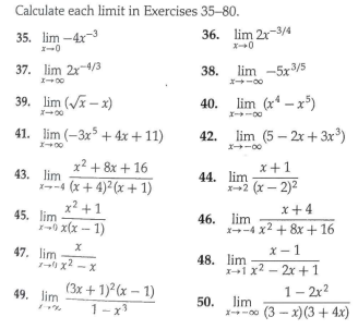 Solved Calculate each limit in Exercises 35-80. 35. lim-47-3 | Chegg.com