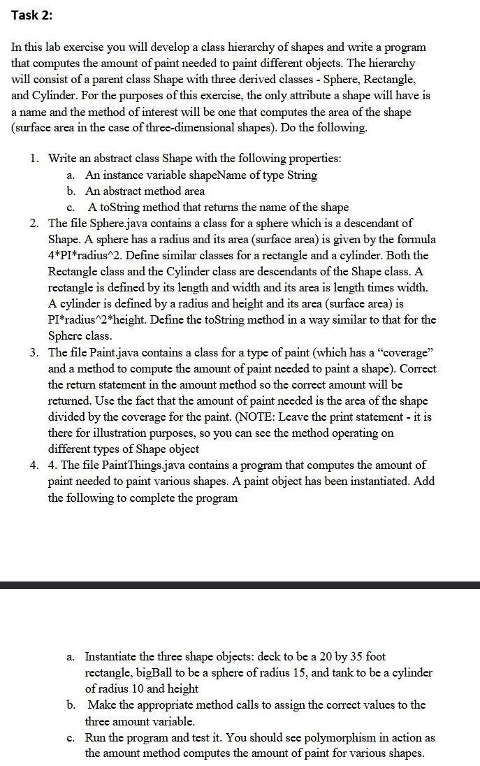 Solved In this lab exercise you will develop a class | Chegg.com