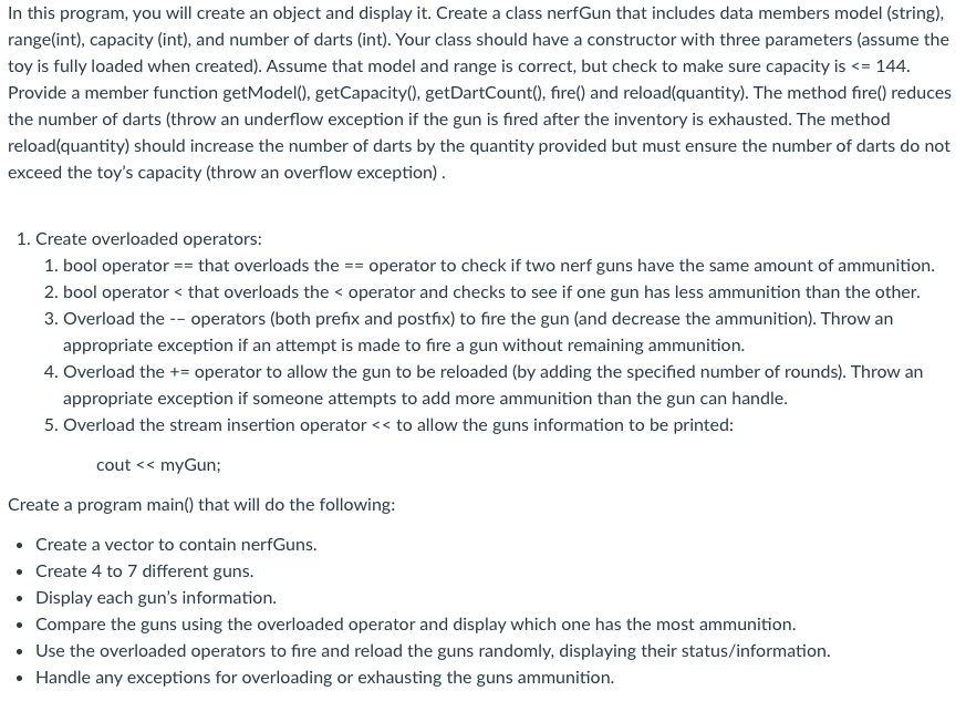 In this program, you will create an object and | Chegg.com
