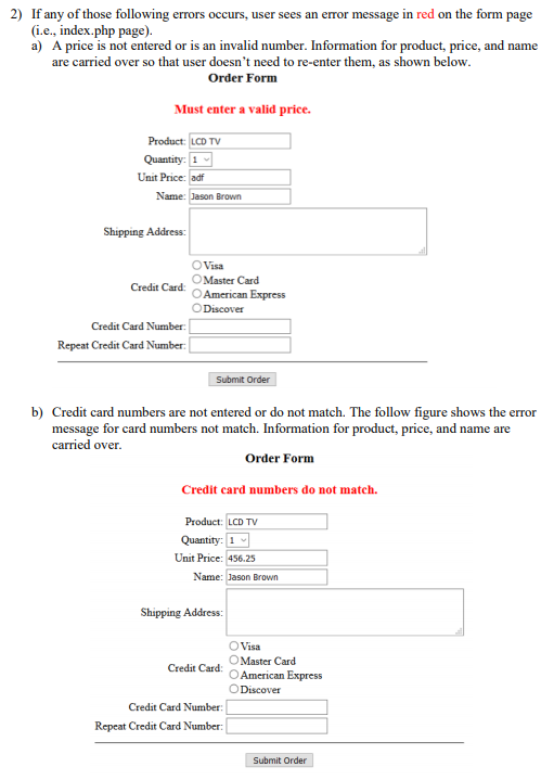 Solved Problem Develop a web application for submitting an | Chegg.com