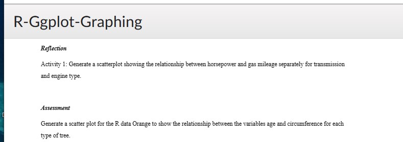 Solved R-Ggplot-Graphing Reflection Activity 1: Generate a | Chegg.com
