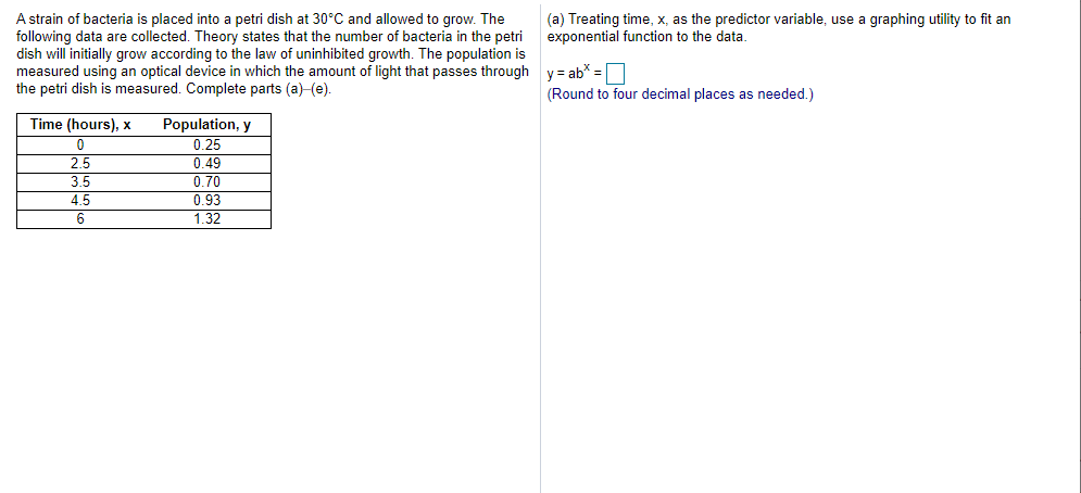 Solved (a) Treating time, x, as the predictor variable, use | Chegg.com