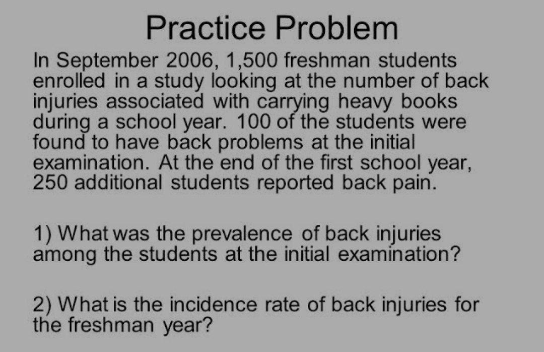 Solved Practice Problem In September 2006, 1,500 freshman | Chegg.com
