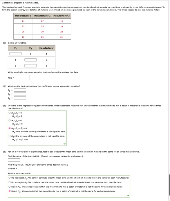 Solved A statistical program is recommended.The dacobs | Chegg.com