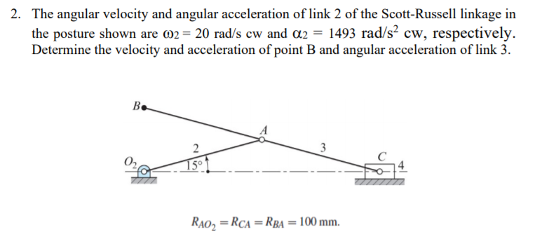 Solved 2. The angular velocity and angular acceleration of | Chegg.com