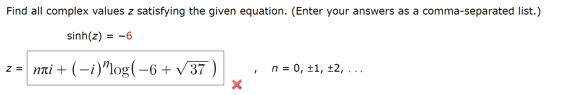 Solved Find all complex values z satisfying the given | Chegg.com