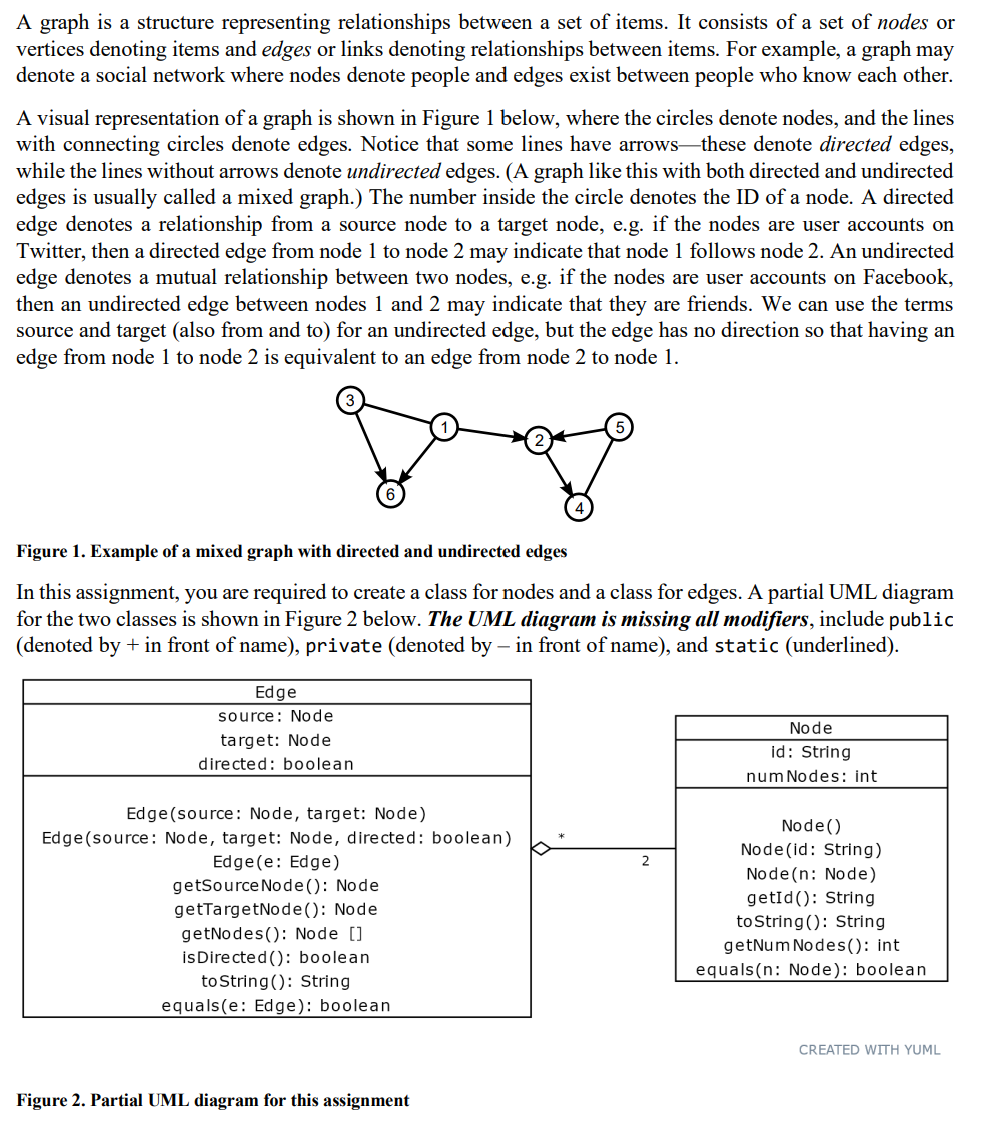 Solved A graph is a structure representing relationships | Chegg.com