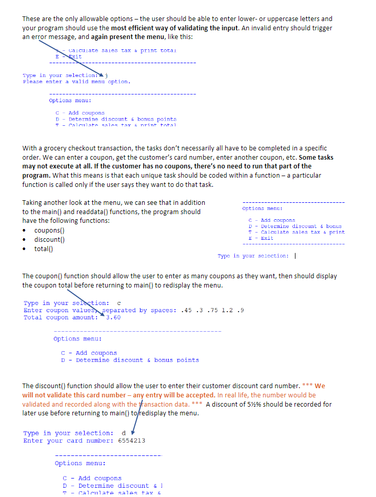 CIS 221 PA5 - Grocery Transaction This is an | Chegg.com