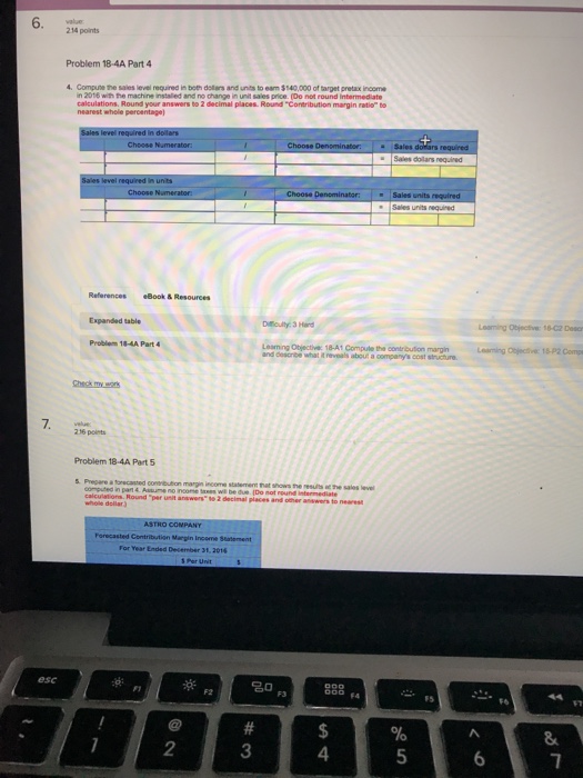 Solved Chapter 18. Homework Questions 3-7(o 7) Problem 18-4A | Chegg.com
