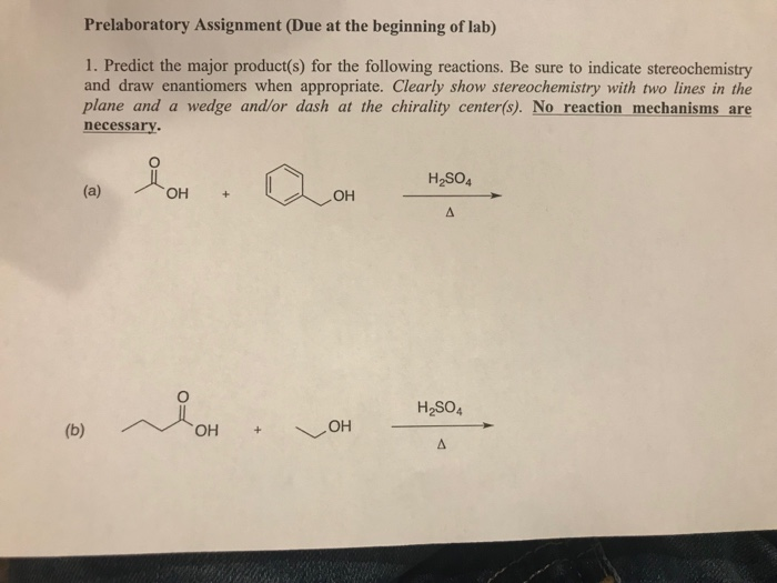 Solved Prelaboratory Assignment (Due at the beginning of | Chegg.com