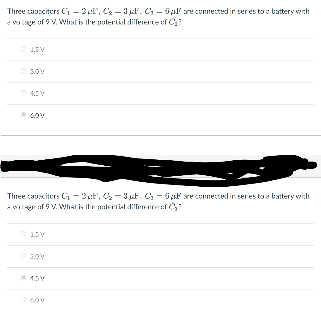 Solved Three capacitors C1 = 2 pF, C2 = 3 uF, C3 = 6 uF are | Chegg.com