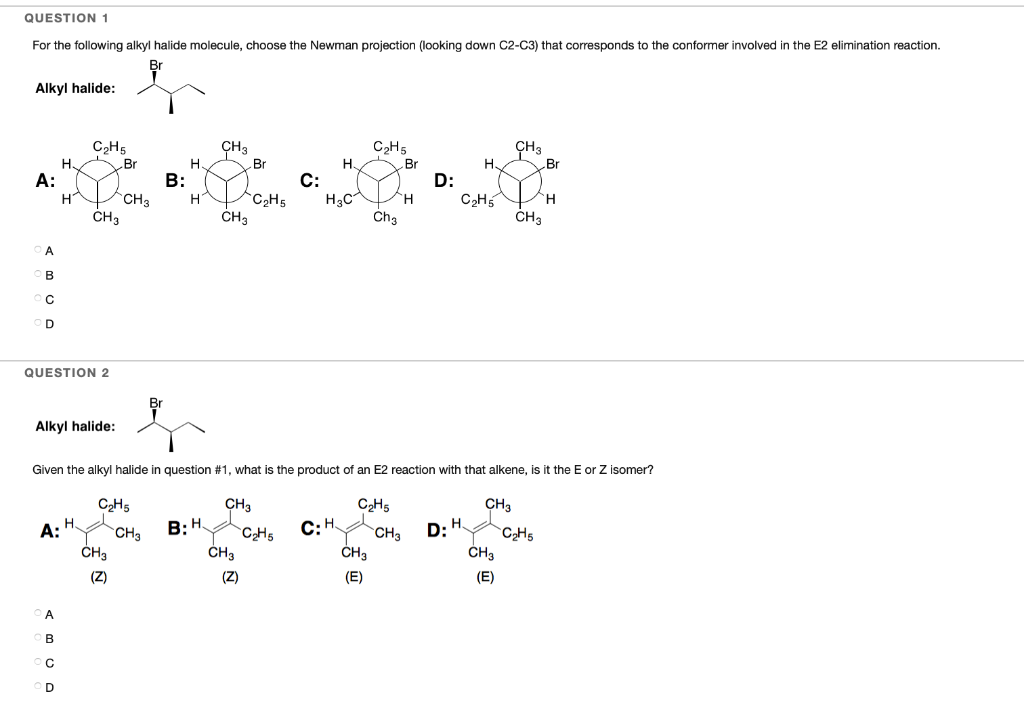 Solved QUESTION 1 For the following alkyl halide molecule, | Chegg.com