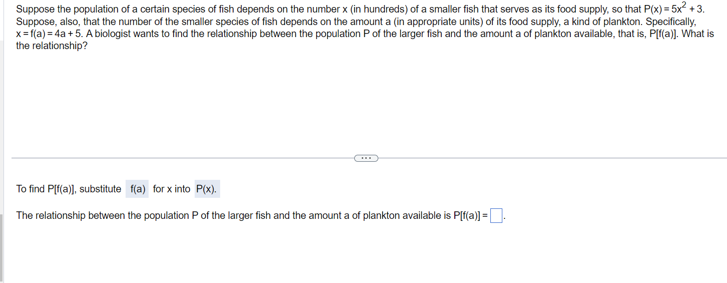 Solved Suppose the population of a certain species of fish | Chegg.com