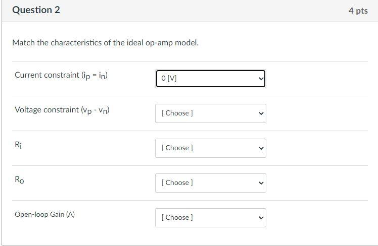 Solved Question 2 4 pts Match the characteristics of the | Chegg.com