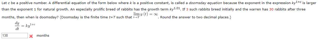 Solved Let c be a positive number. A differential equation | Chegg.com