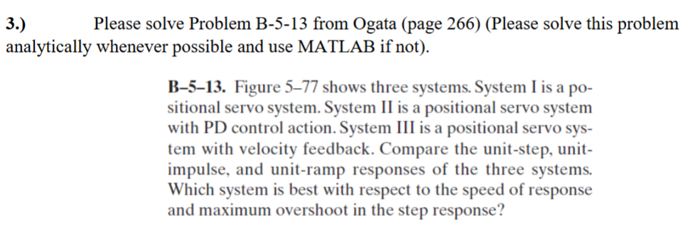 Solved 3.) Please solve Problem B-5-13 from Ogata (page 266) | Chegg.com
