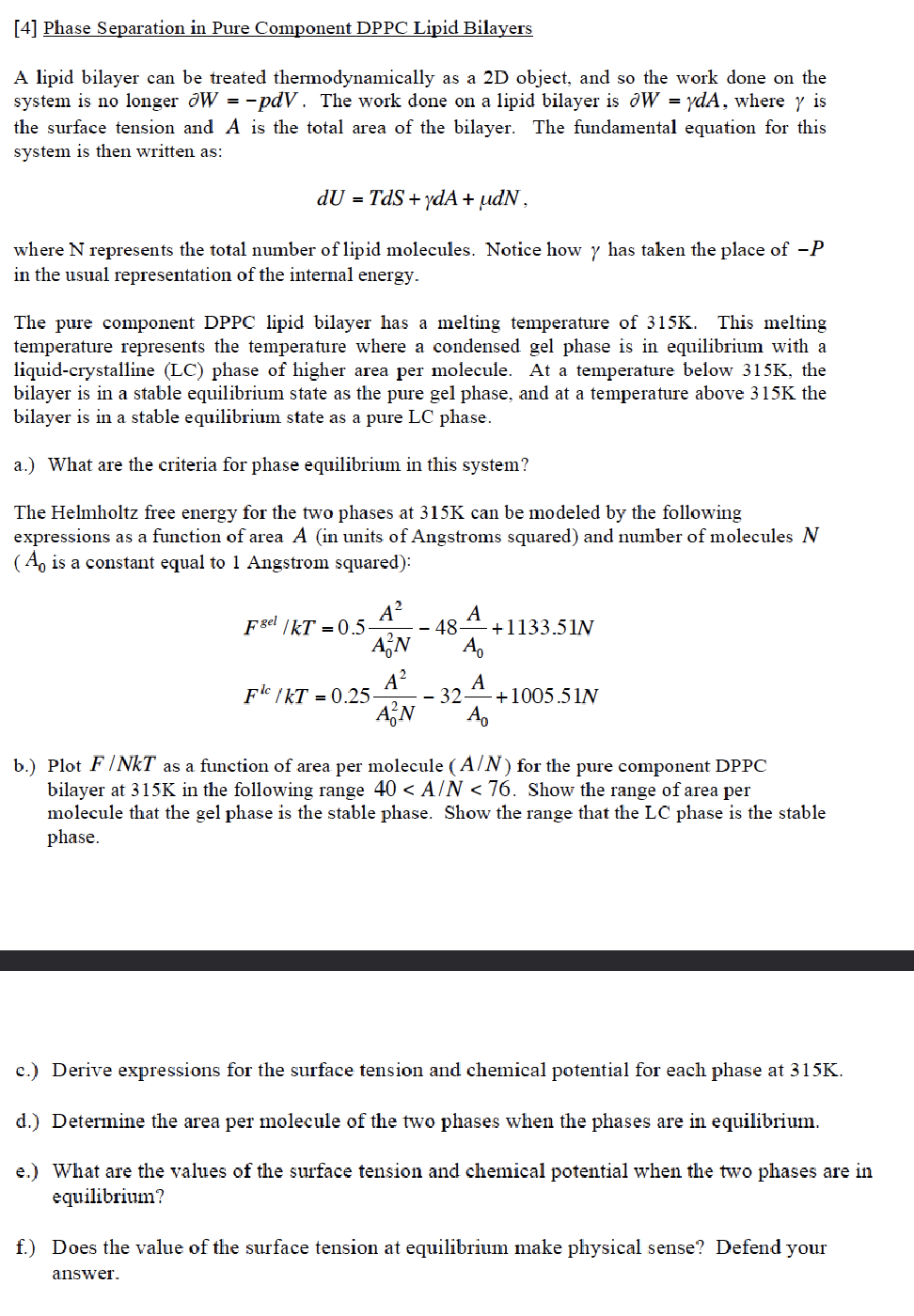 [4] Phase Separation in Pure Component DPPC Lipid | Chegg.com