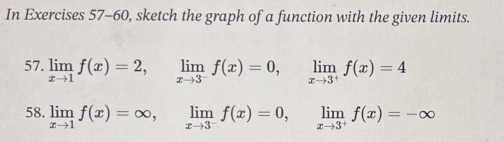 Solved In Exercises 57-60, sketch the graph of a function | Chegg.com