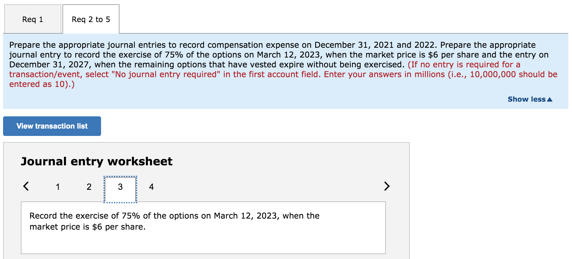 Solved Exercise 19-8 (Algo) Stock options exercise; | Chegg.com