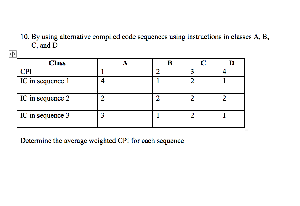 Solved 10 By Using Alternative Compiled Code Sequences