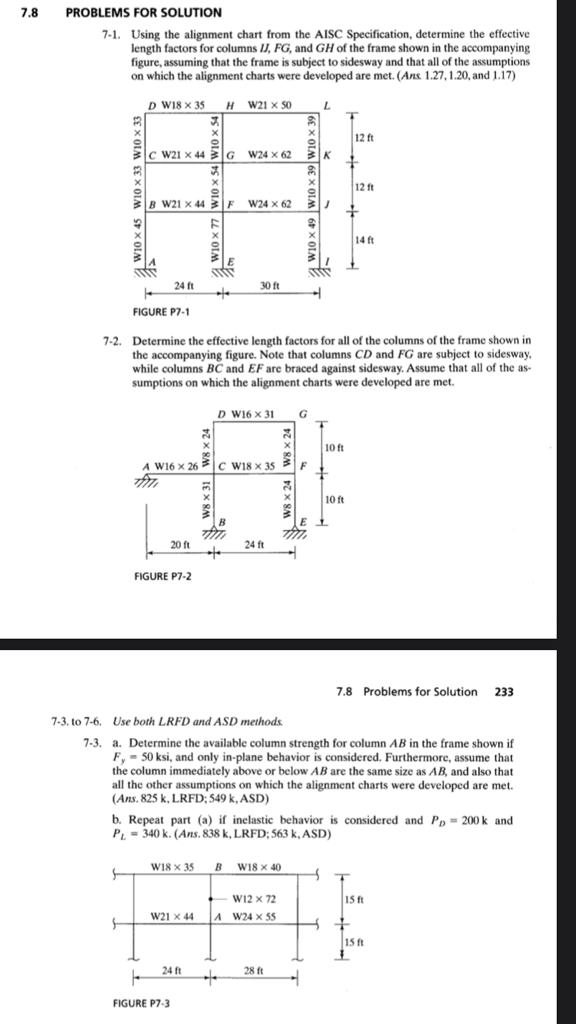 Solved 7.8 PROBLEMS FOR SOLUTION 7-1. Using the alignment | Chegg.com
