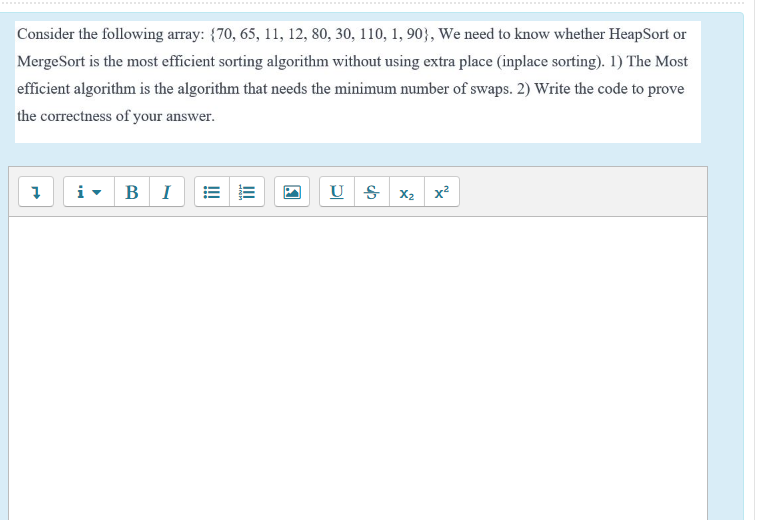 Solved Consider the following array: | Chegg.com
